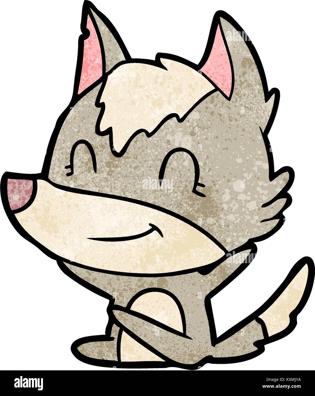 friendly cartoon wolf Stock Vector Image & Art - Alamy