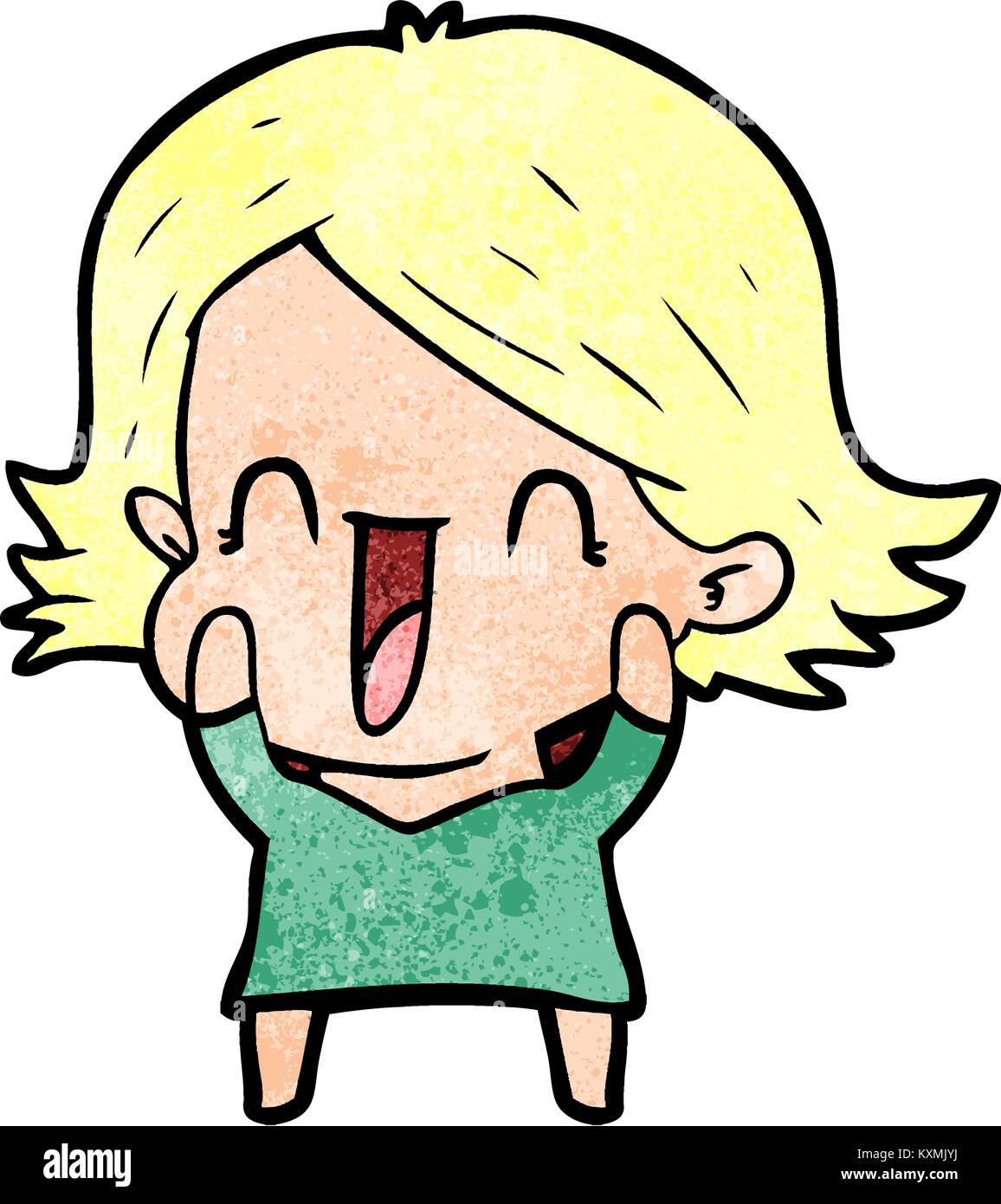 cartoon happy woman Stock Vector Image & Art - Alamy