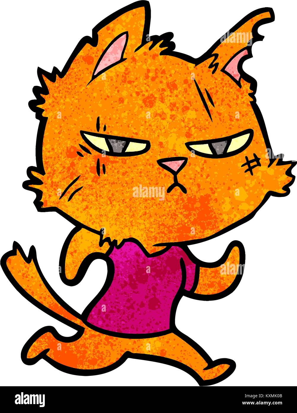 tough cartoon cat running Stock Vector Image & Art - Alamy
