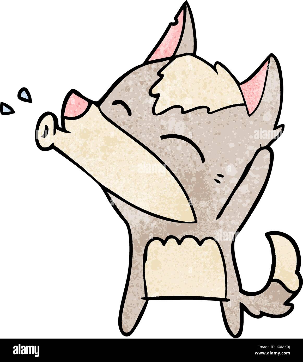 howling wolf cartoon Stock Vector Image & Art - Alamy