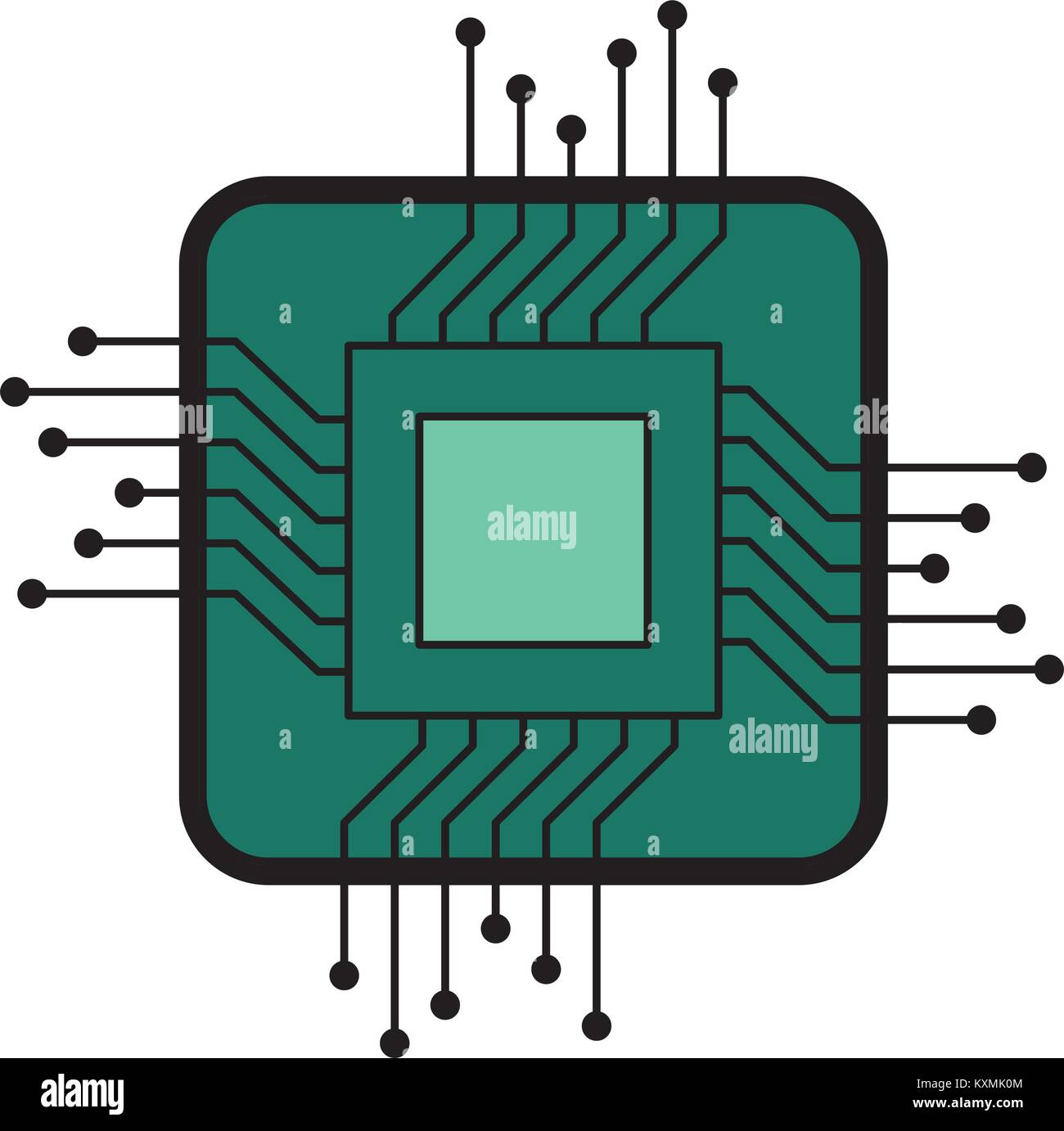 processor circuit isolated icon Stock Vector Image & Art - Alamy