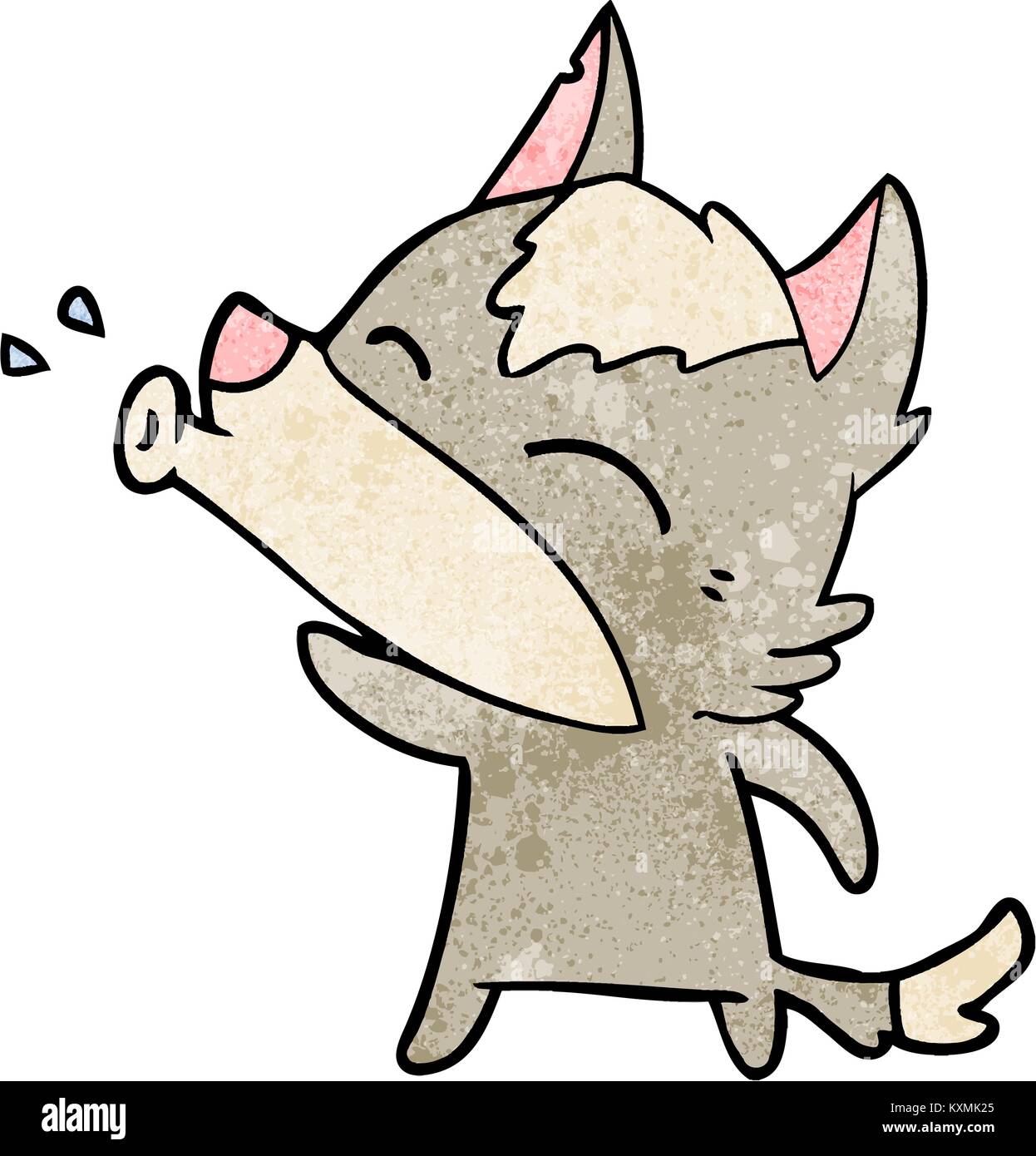 howling wolf cartoon Stock Vector Image & Art - Alamy