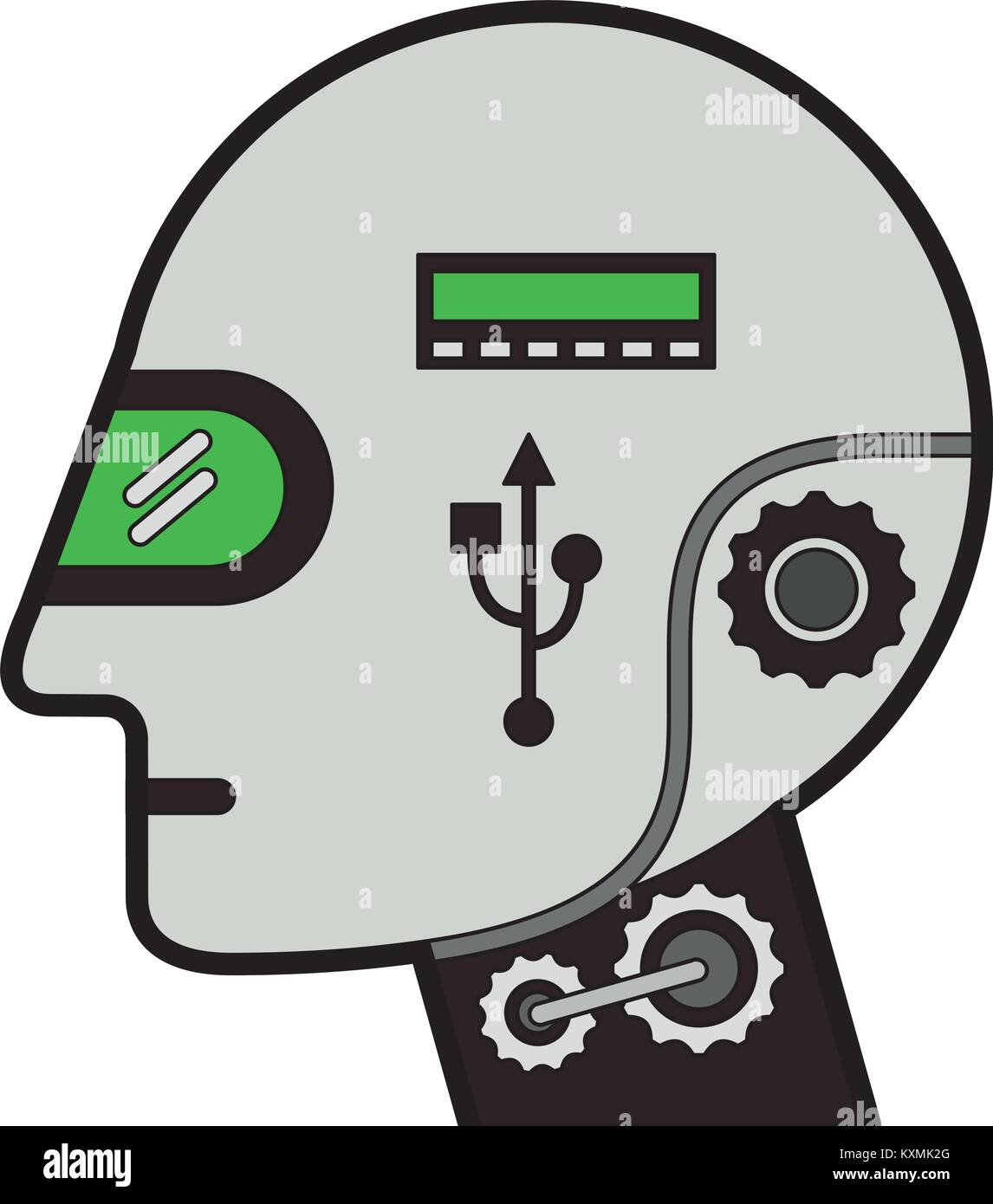 humanoid robot profile icon Stock Vector Image & Art - Alamy