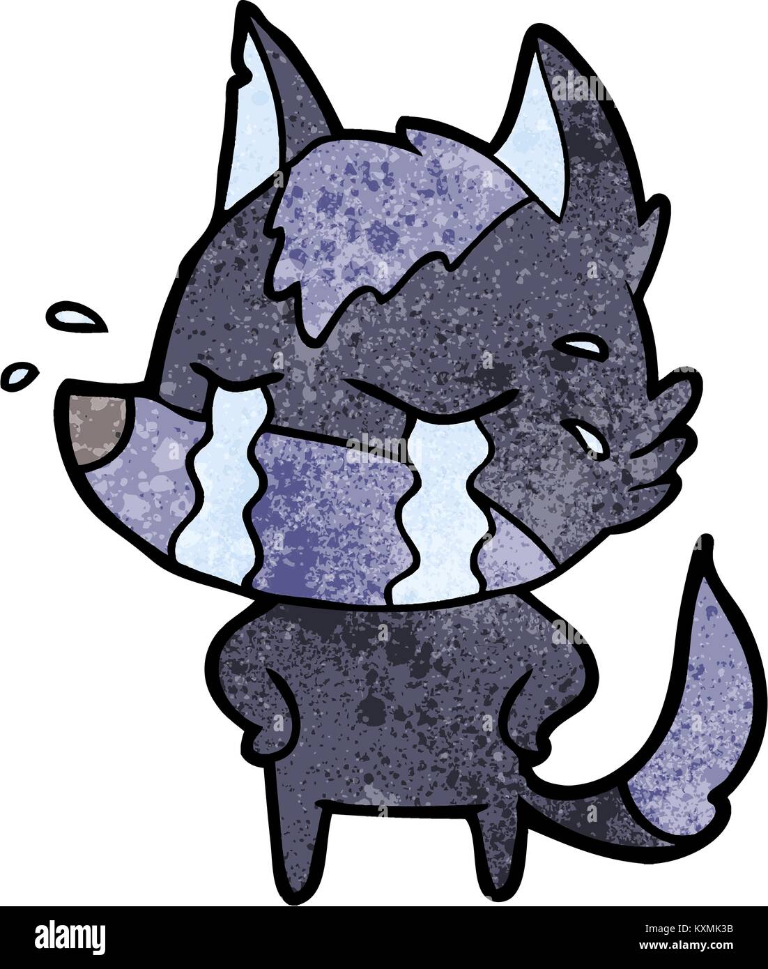 cartoon crying wolf Stock Vector Image & Art - Alamy