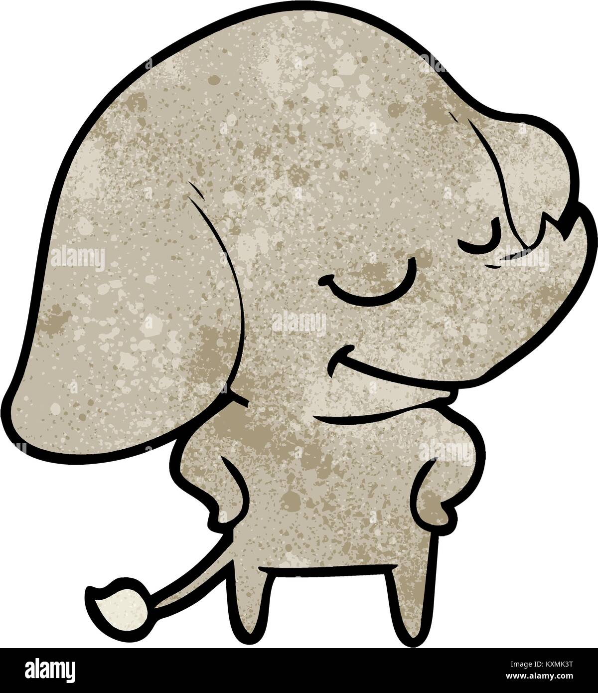 cartoon smiling elephant Stock Vector Image & Art - Alamy