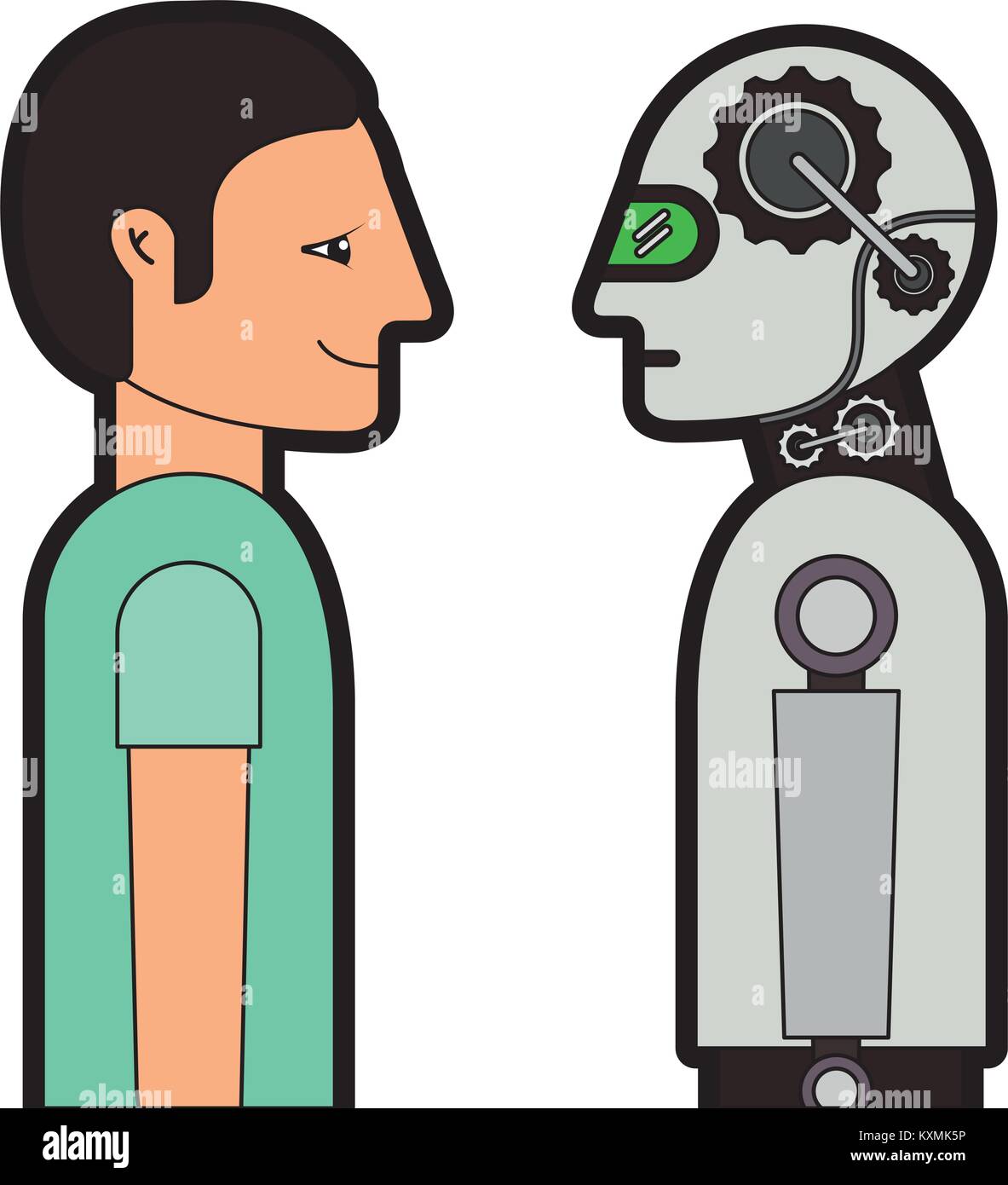 Bionic man human model Stock Vector Images - Alamy