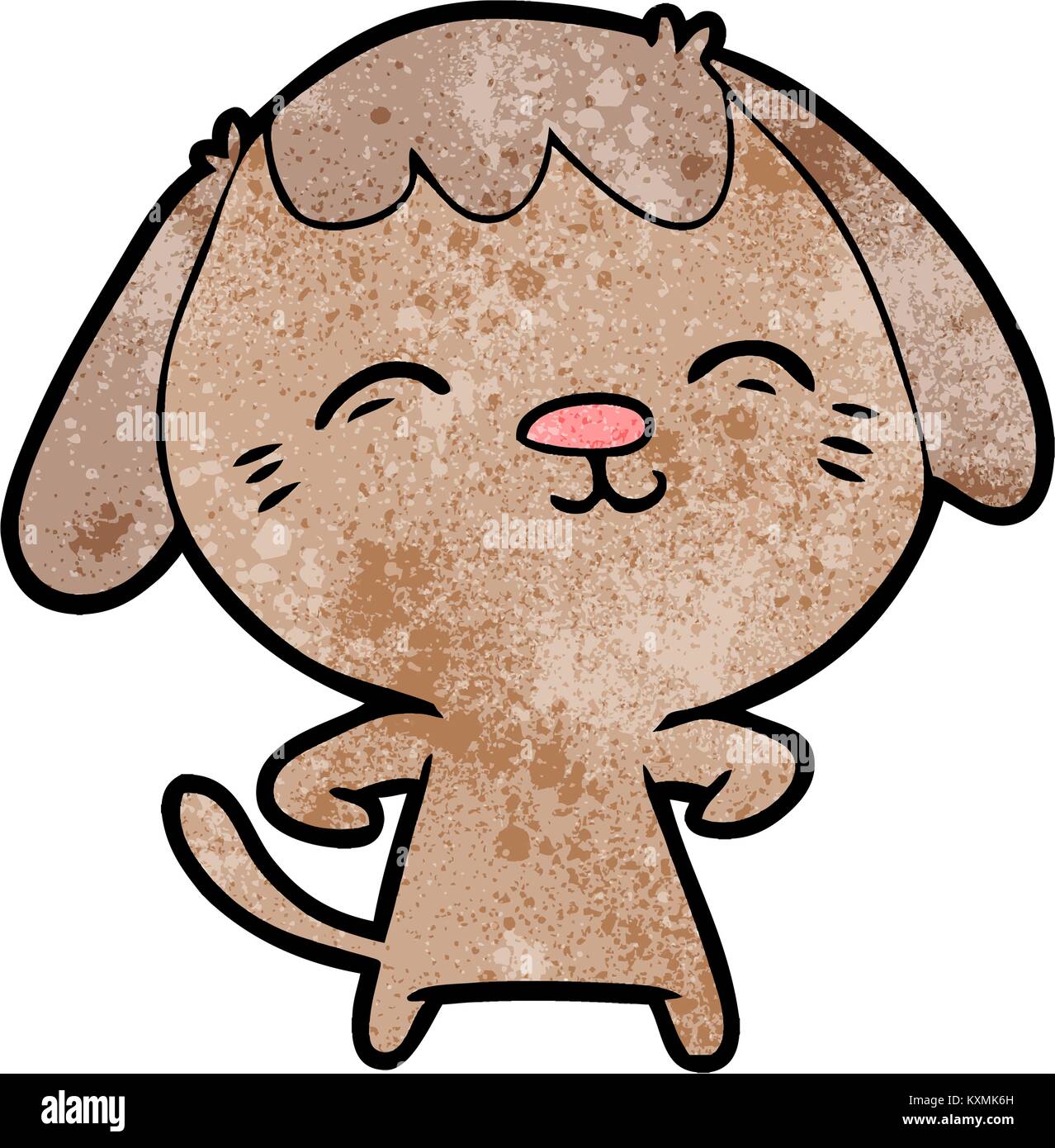 happy cartoon dog Stock Vector Image & Art - Alamy