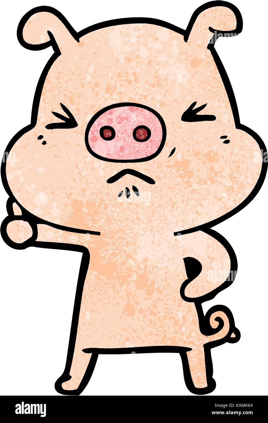 cartoon angry pig Stock Vector Image & Art - Alamy