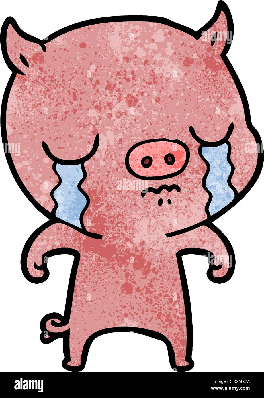 cartoon pig crying Stock Vector Image & Art - Alamy