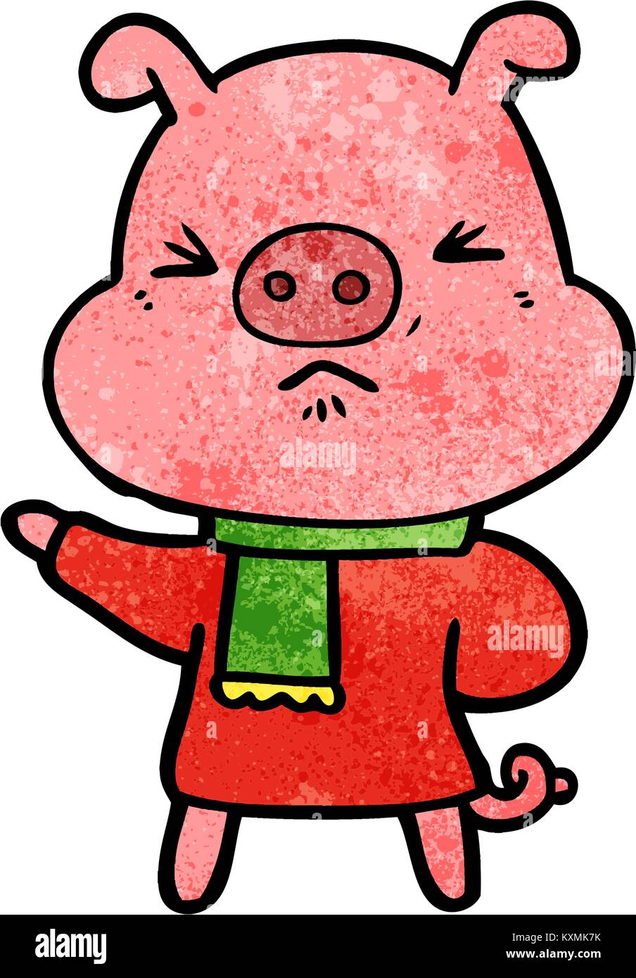cartoon angry pig Stock Vector Image & Art - Alamy