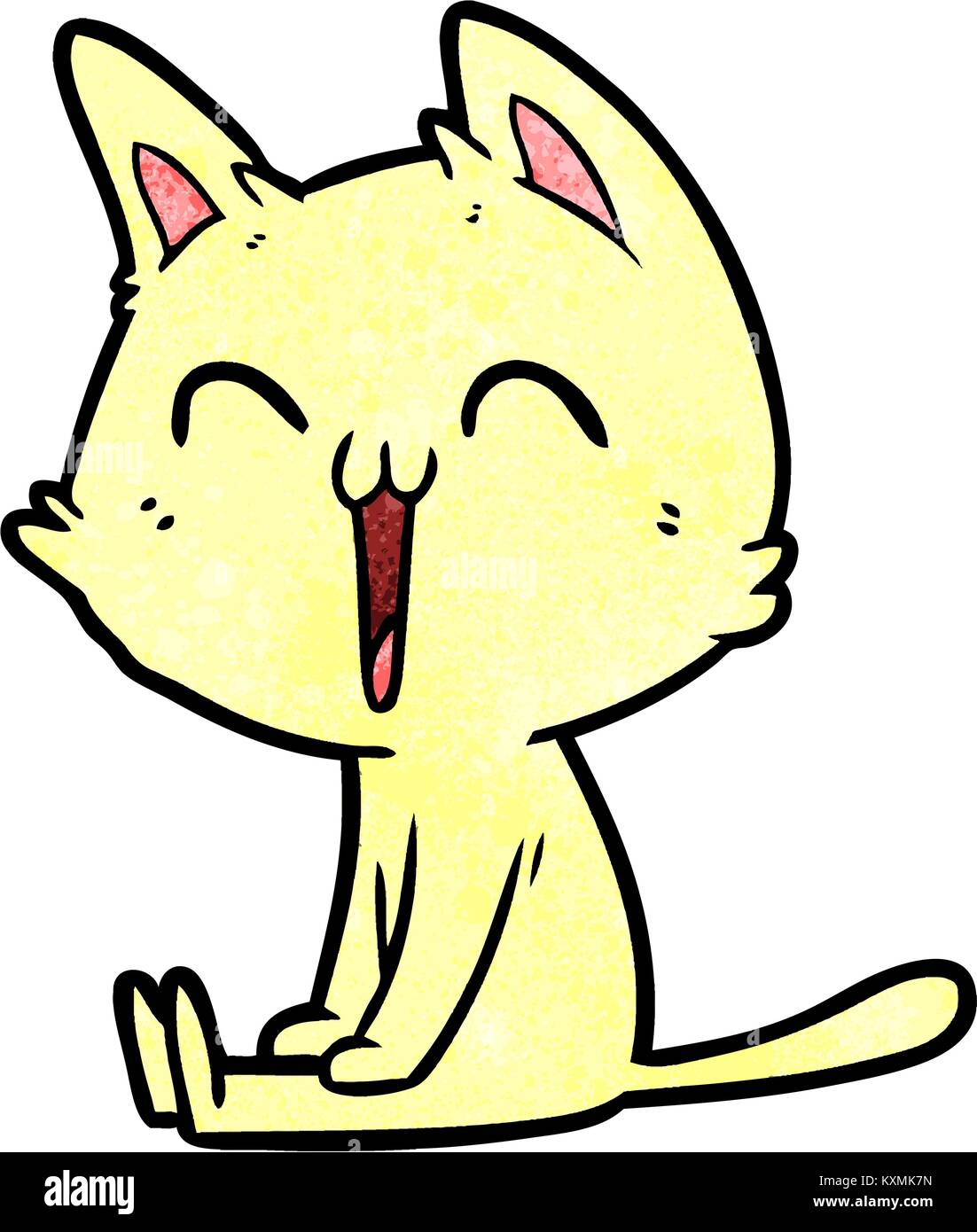 happy cartoon cat Stock Vector Image & Art - Alamy