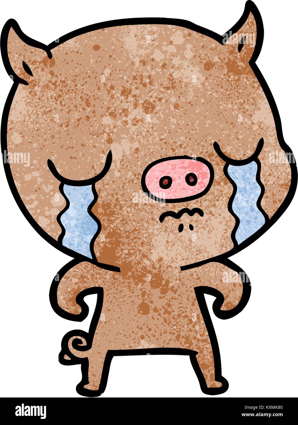 cartoon pig crying Stock Vector Image & Art - Alamy