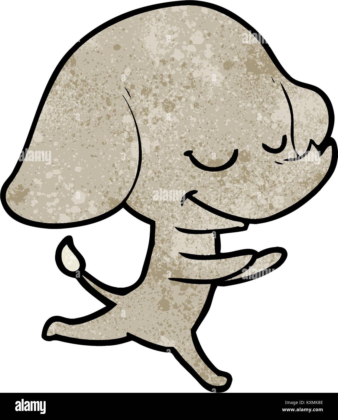 cartoon smiling elephant running Stock Vector Image & Art - Alamy
