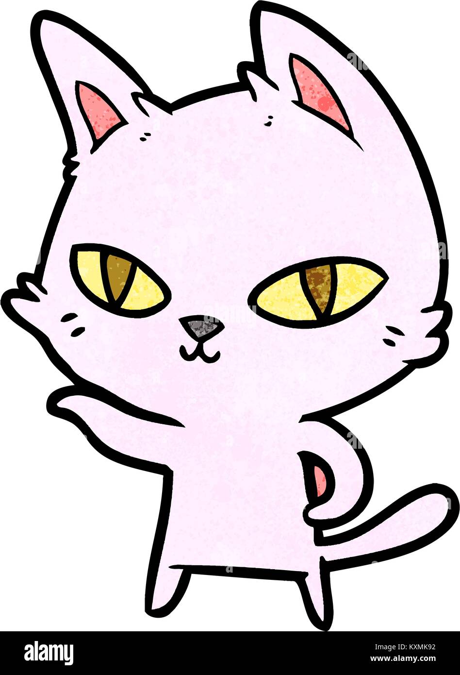 cartoon cat staring Stock Vector Image & Art - Alamy