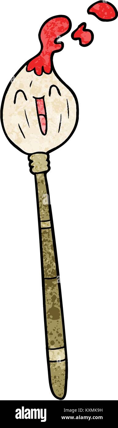 happy cartoon paintbrush Stock Vector Image & Art - Alamy