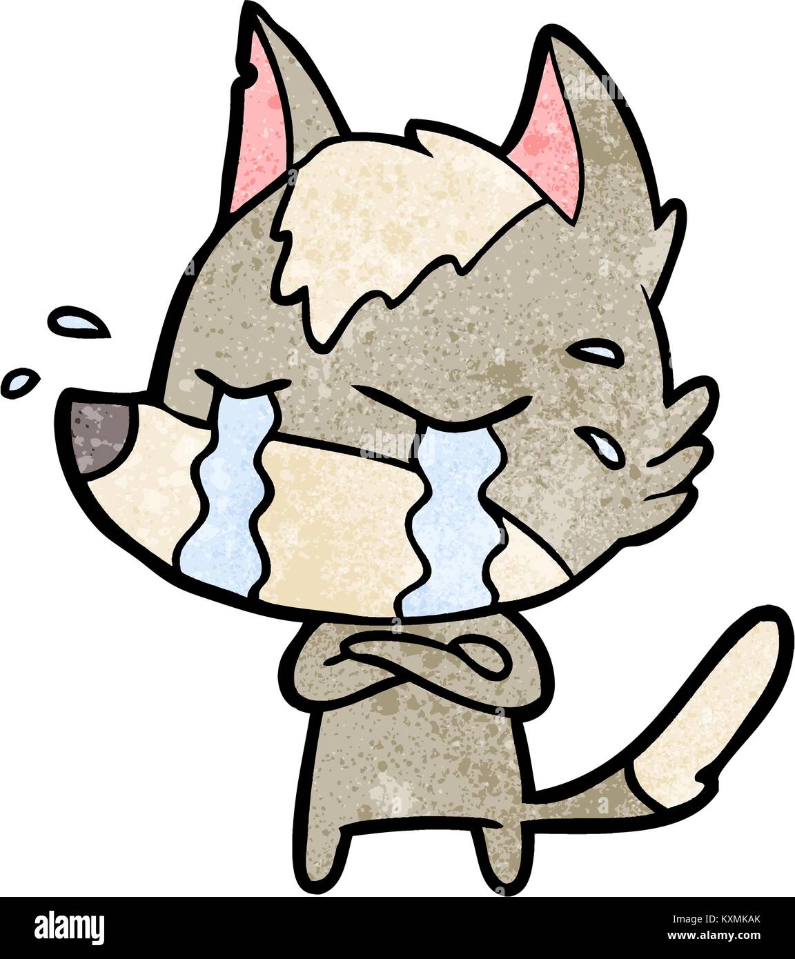 cartoon crying wolf Stock Vector Image & Art - Alamy