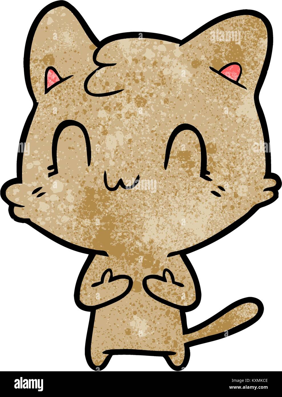 cartoon happy cat Stock Vector Image & Art - Alamy