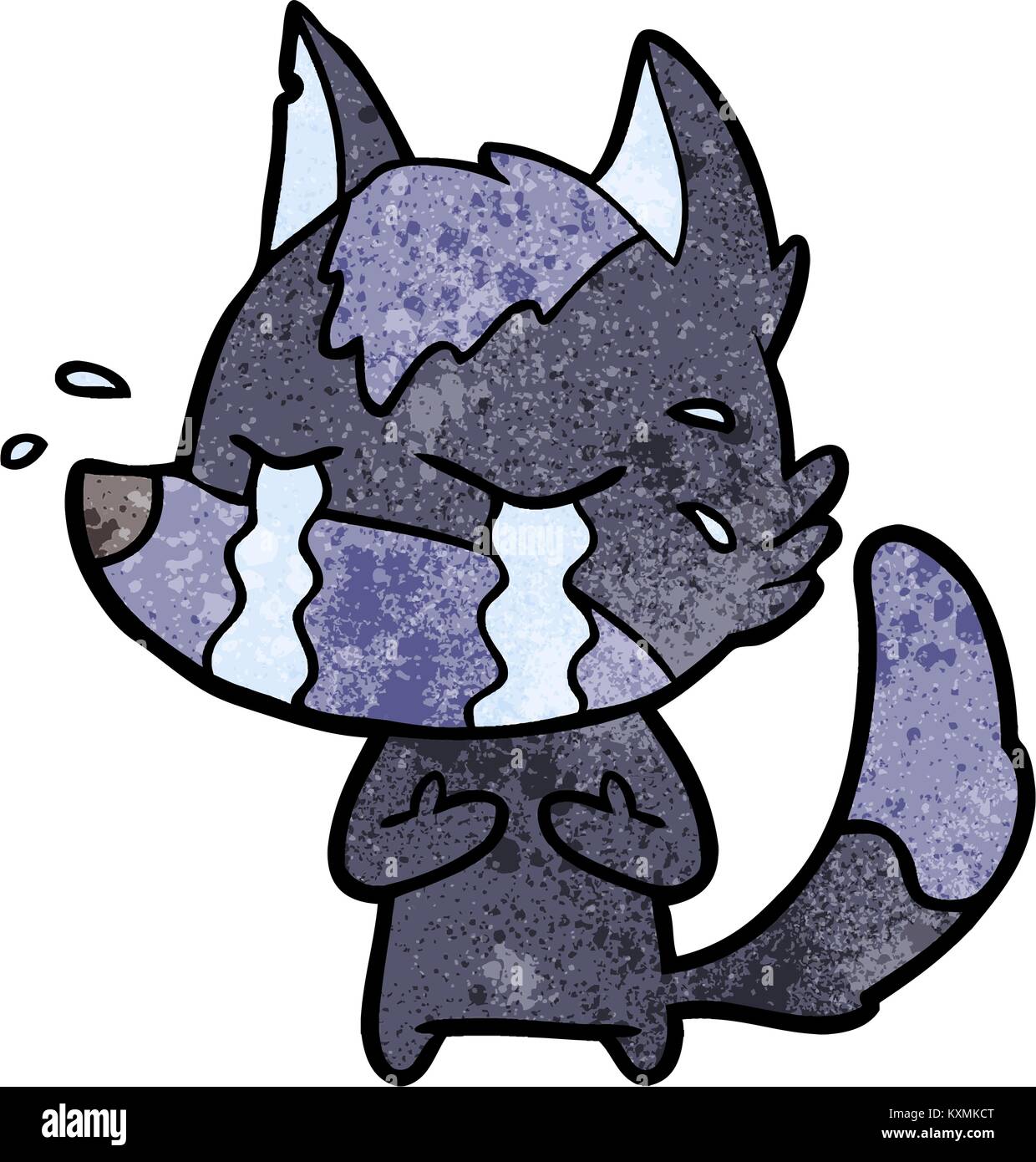 cartoon crying wolf Stock Vector Image & Art - Alamy