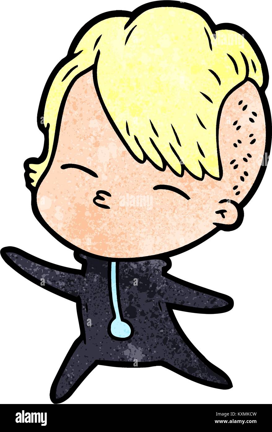 cartoon squinting girl Stock Vector Image & Art - Alamy