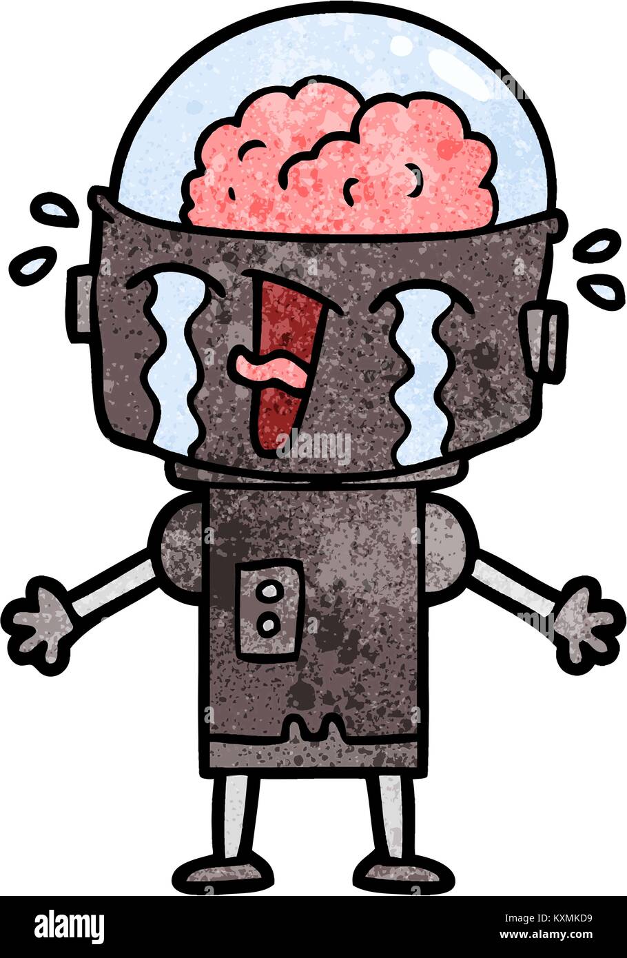 cartoon crying robot Stock Vector Image & Art - Alamy