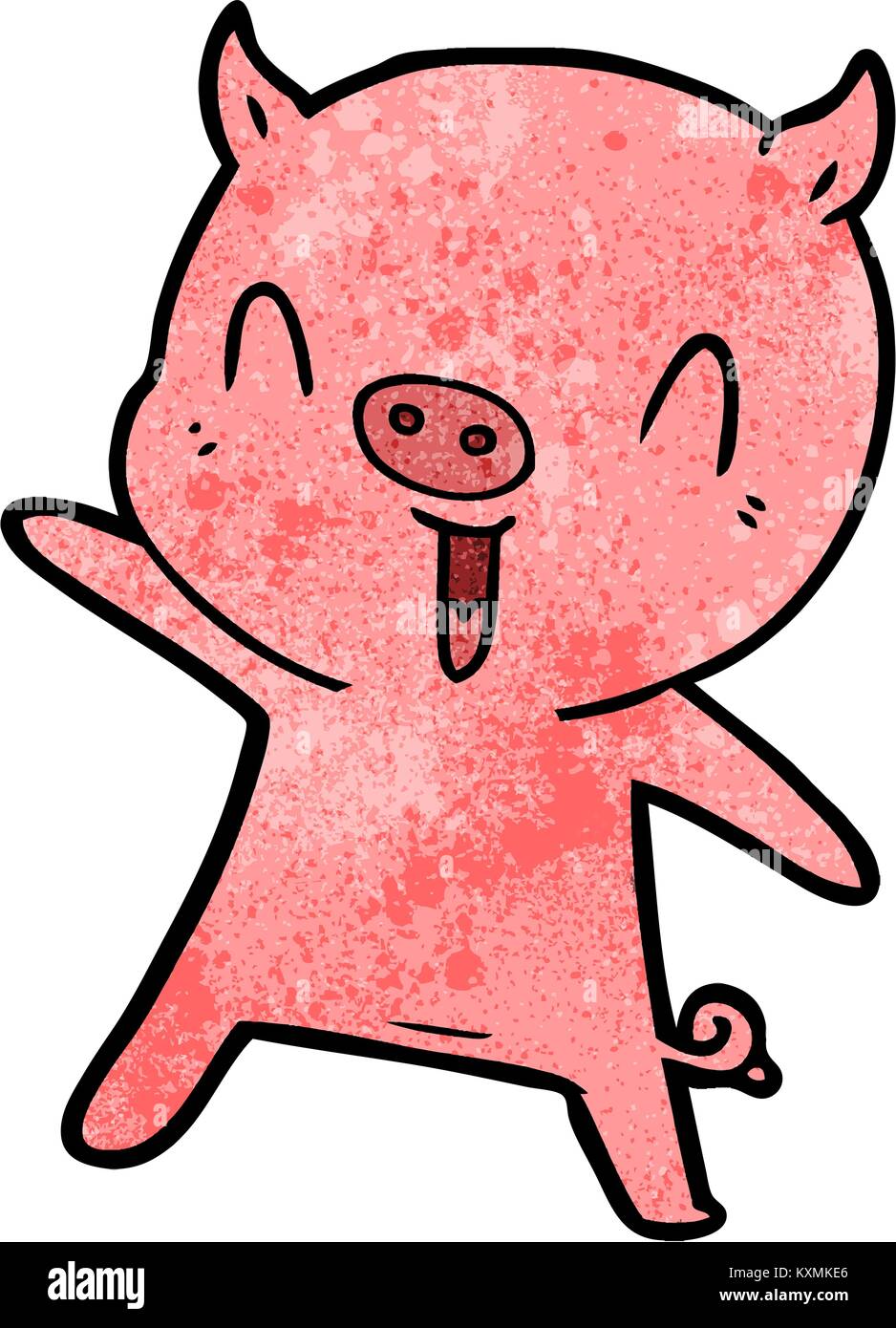 cartoon pig dancing Stock Vector Image & Art - Alamy