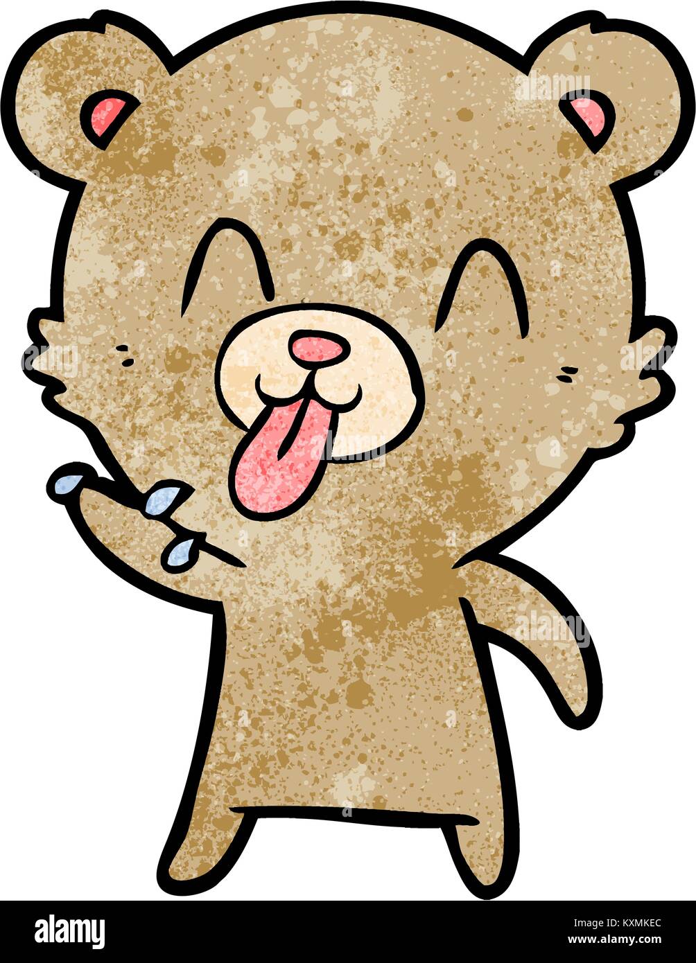 rude cartoon bear Stock Vector Image & Art - Alamy