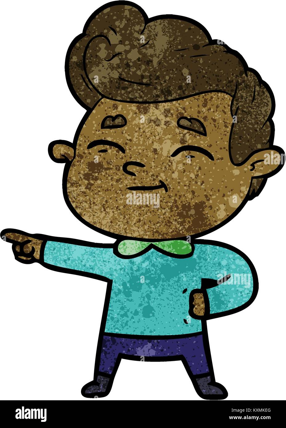 happy cartoon man pointing Stock Vector Image & Art - Alamy