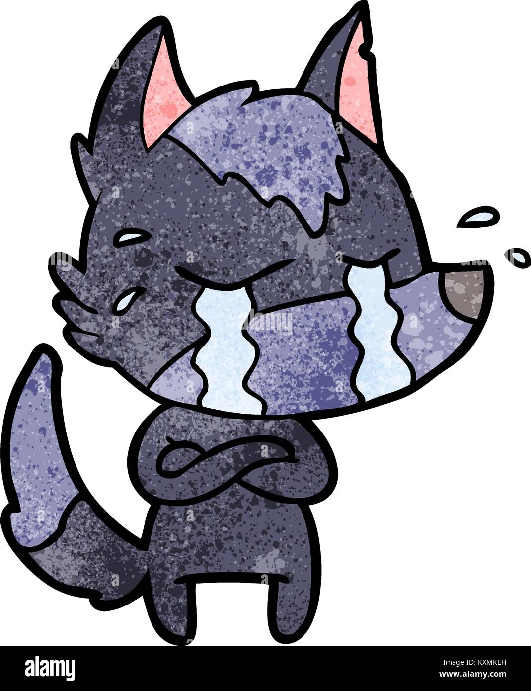 cartoon crying wolf Stock Vector Image & Art - Alamy