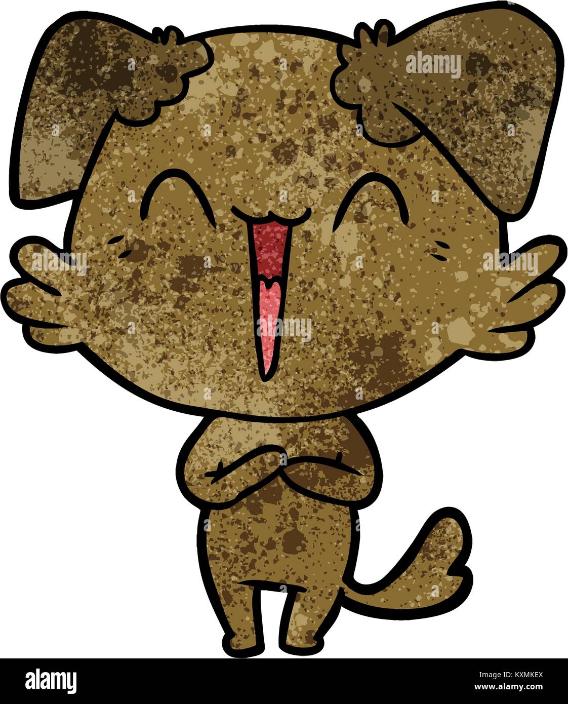 happy little dog cartoon Stock Vector Image & Art - Alamy