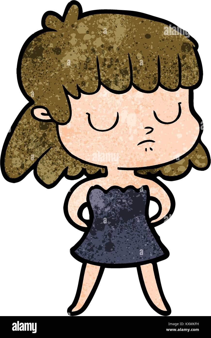 cartoon indifferent woman Stock Vector Image & Art - Alamy