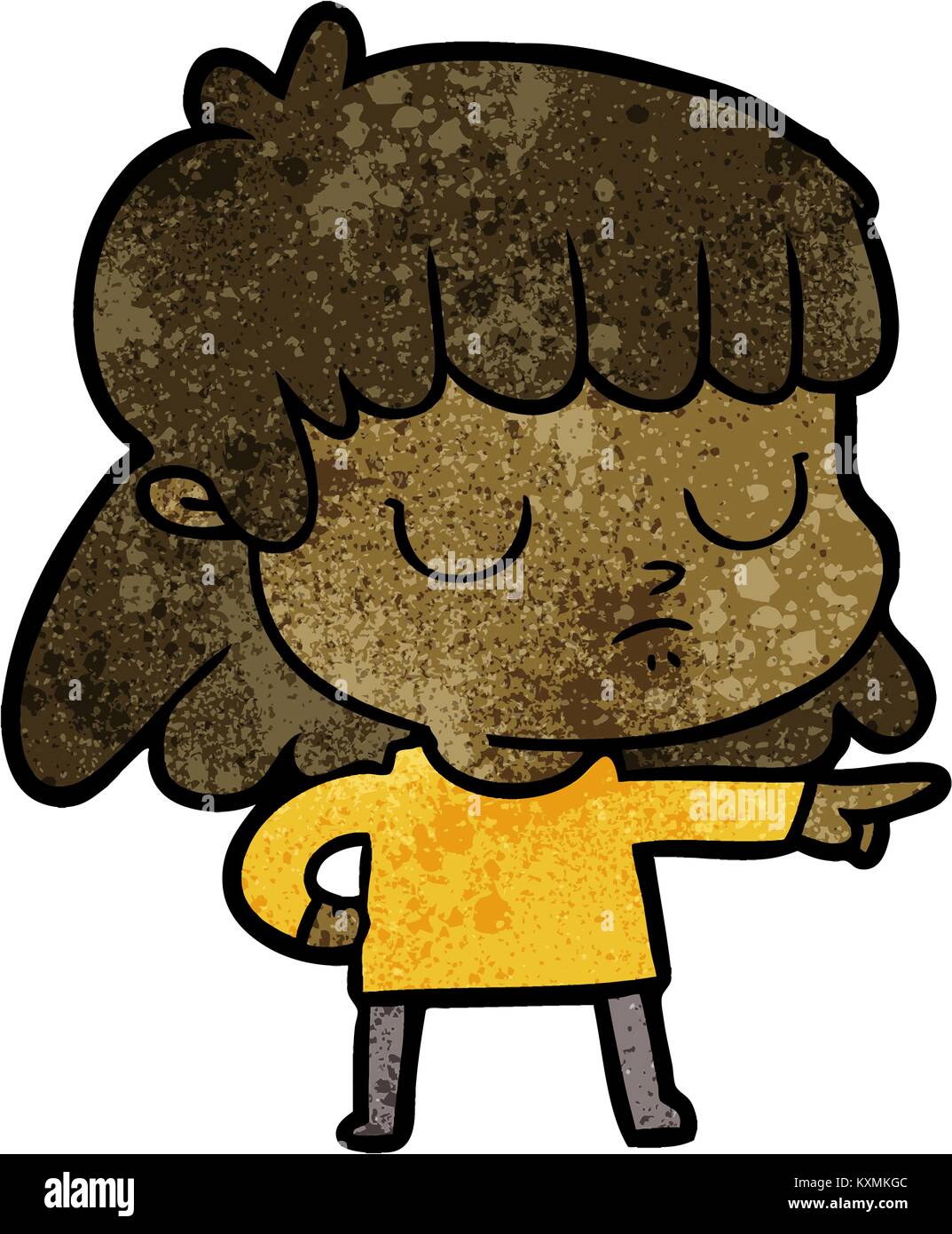 cartoon indifferent woman;pointing Stock Vector Image & Art - Alamy