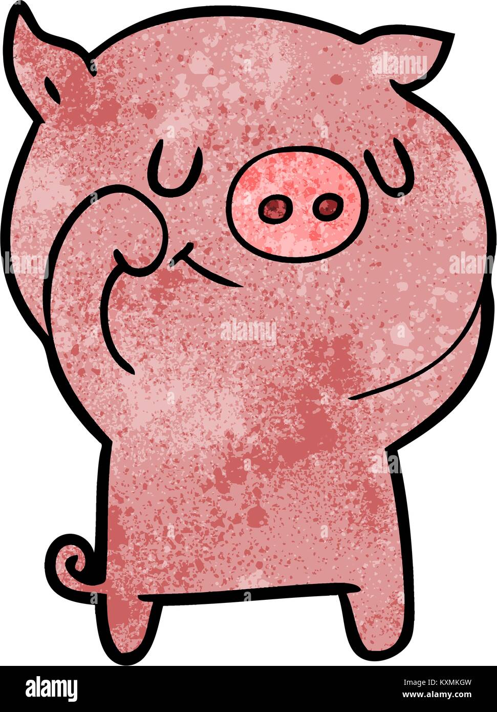 happy cartoon pig Stock Vector Image & Art - Alamy