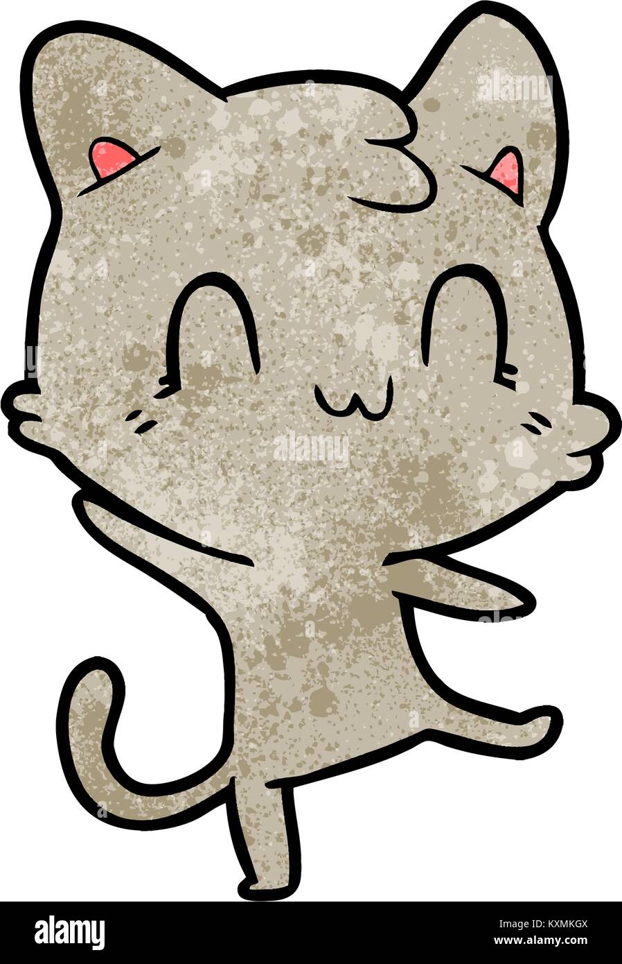 cartoon happy cat Stock Vector Image & Art - Alamy