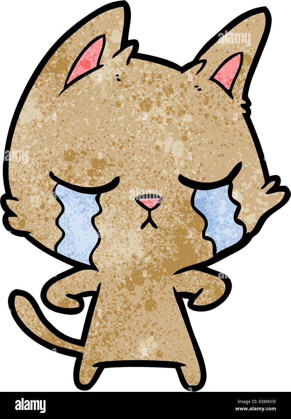 crying cartoon cat Stock Vector Image & Art - Alamy