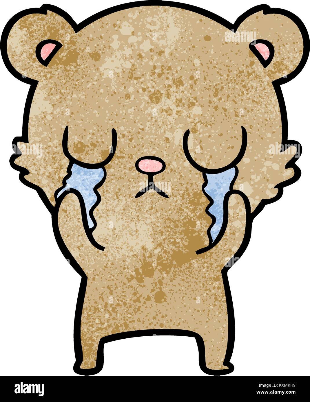 crying cartoon bear Stock Vector Image & Art - Alamy