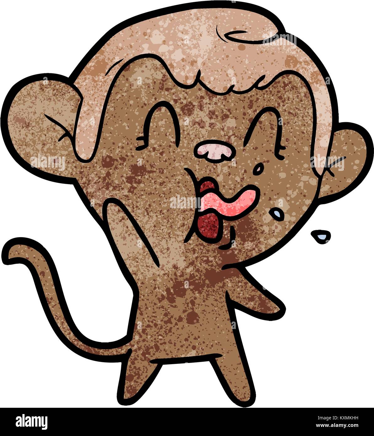 crazy cartoon monkey Stock Vector Image & Art - Alamy