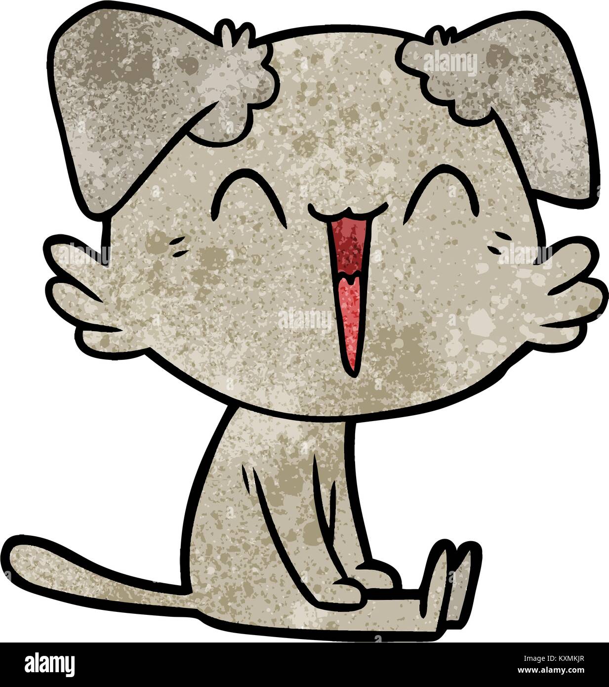 happy little dog cartoon Stock Vector Image & Art - Alamy