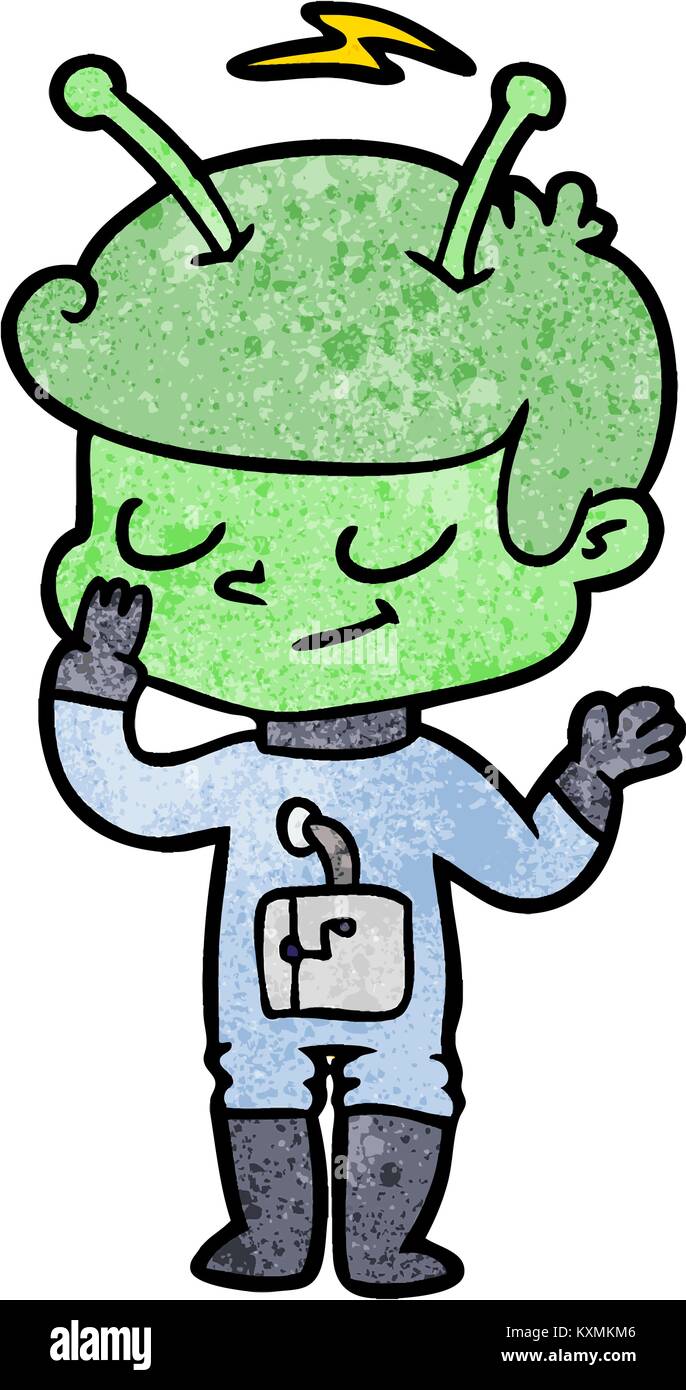 friendly cartoon spaceman Stock Vector Image & Art - Alamy