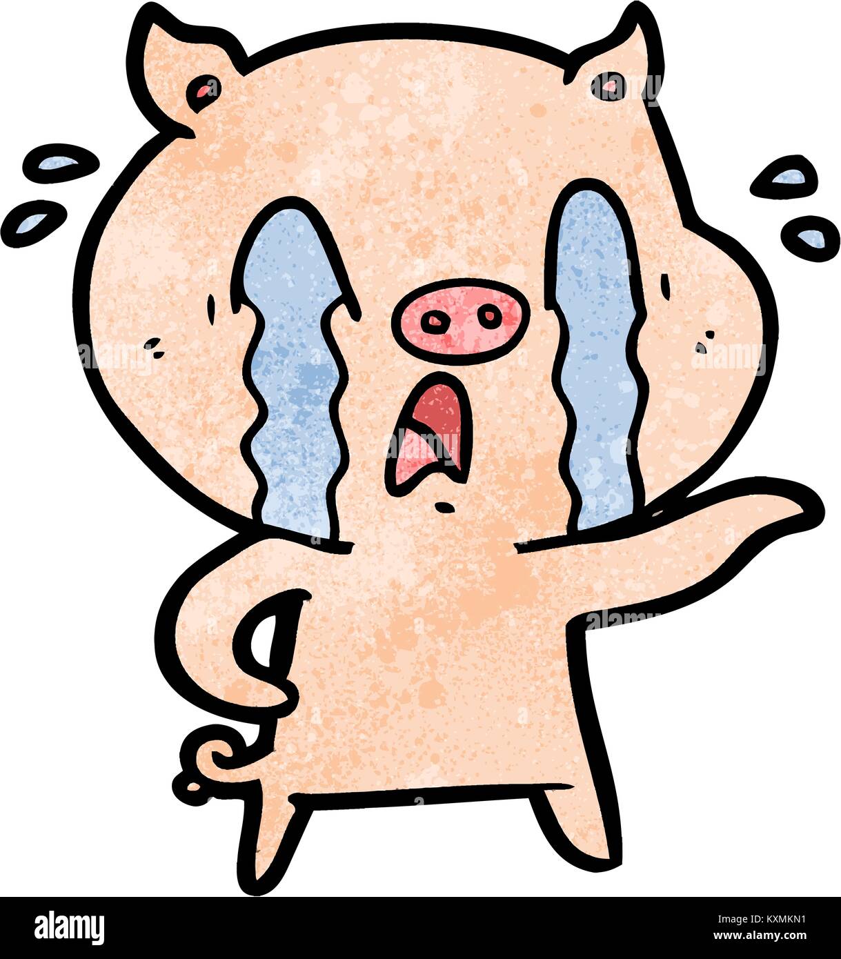 crying pig cartoon Stock Vector Image & Art - Alamy