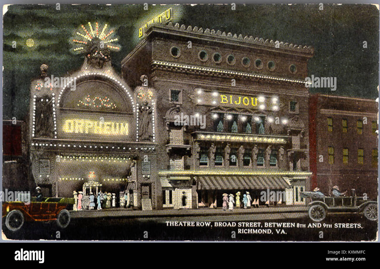 Bijou and Orpheum, Theatre Row, Richmond, Virginia Stock Photo - Alamy