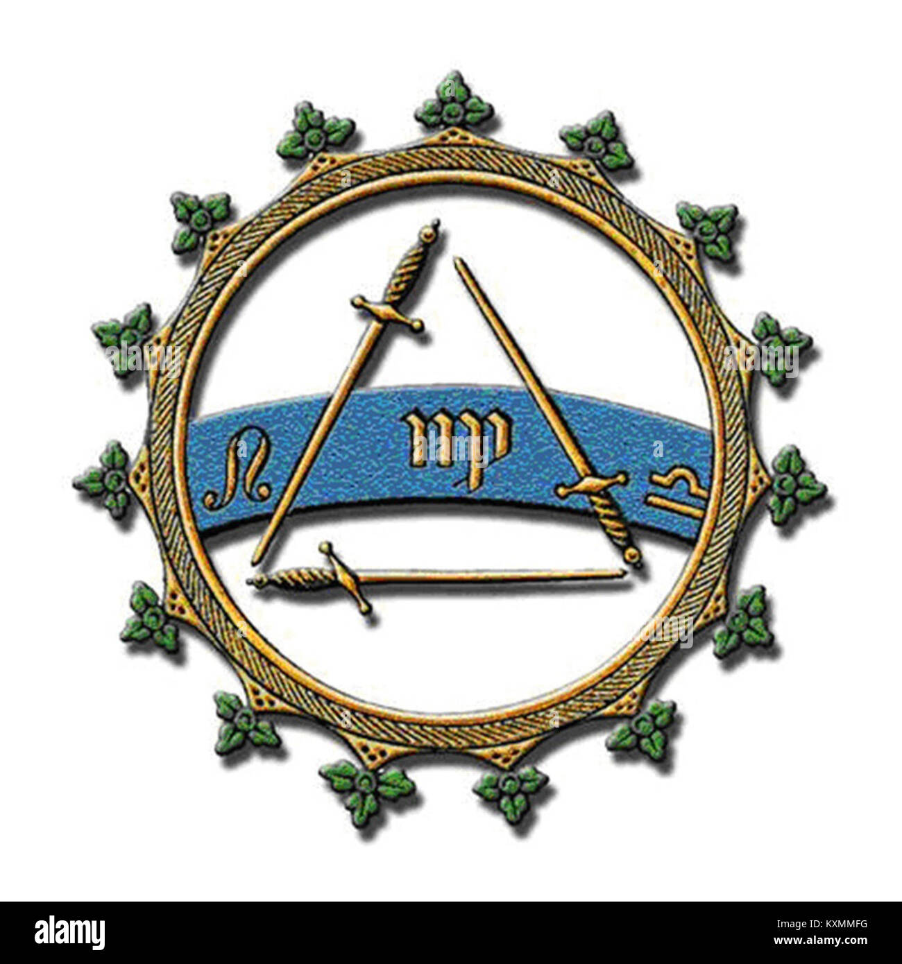 A historical German artifact titled 'Bijou zu den drei Schwerter und ...