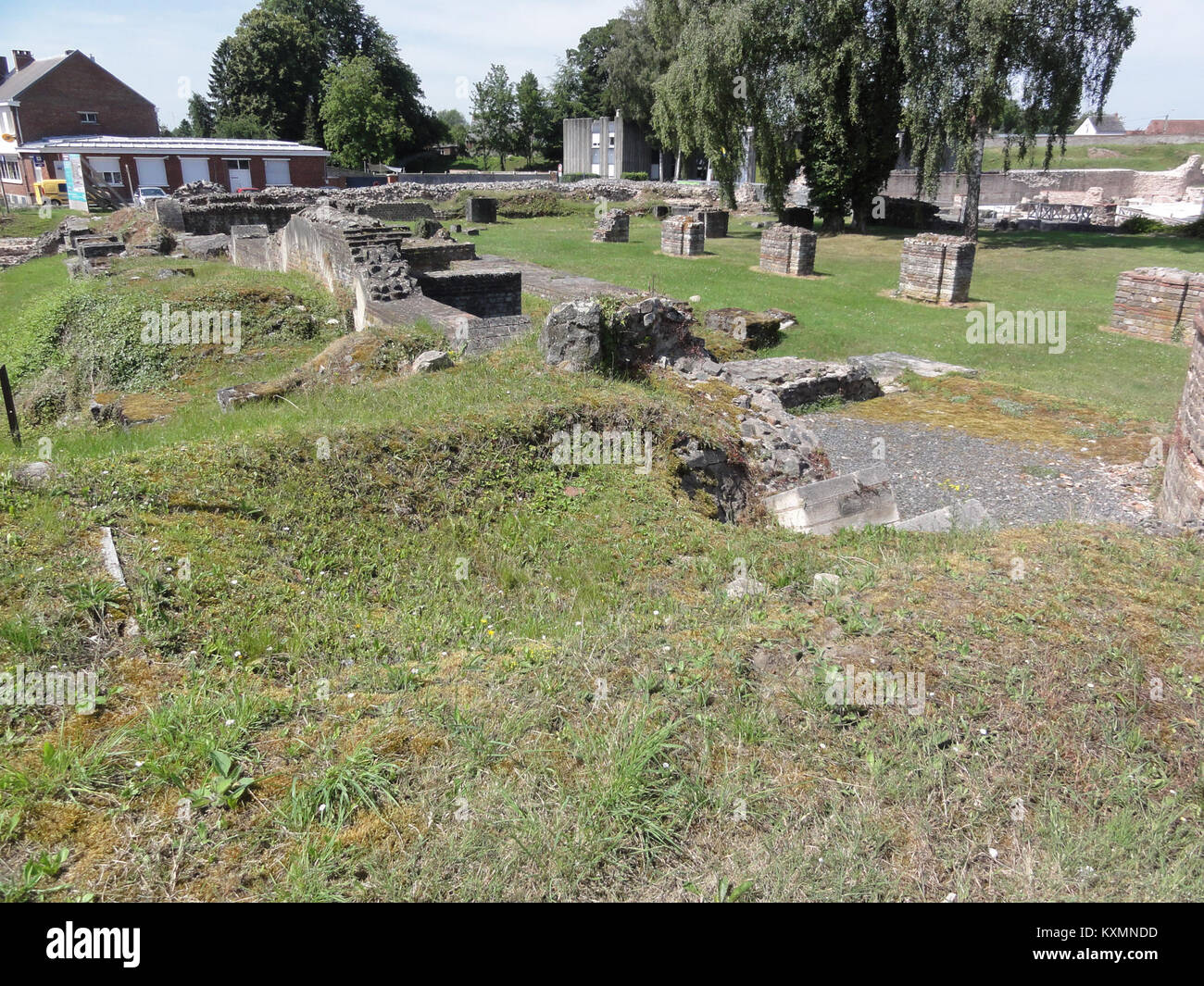The archaeological ruins in Bavay, France, represent the ancient Gallo ...