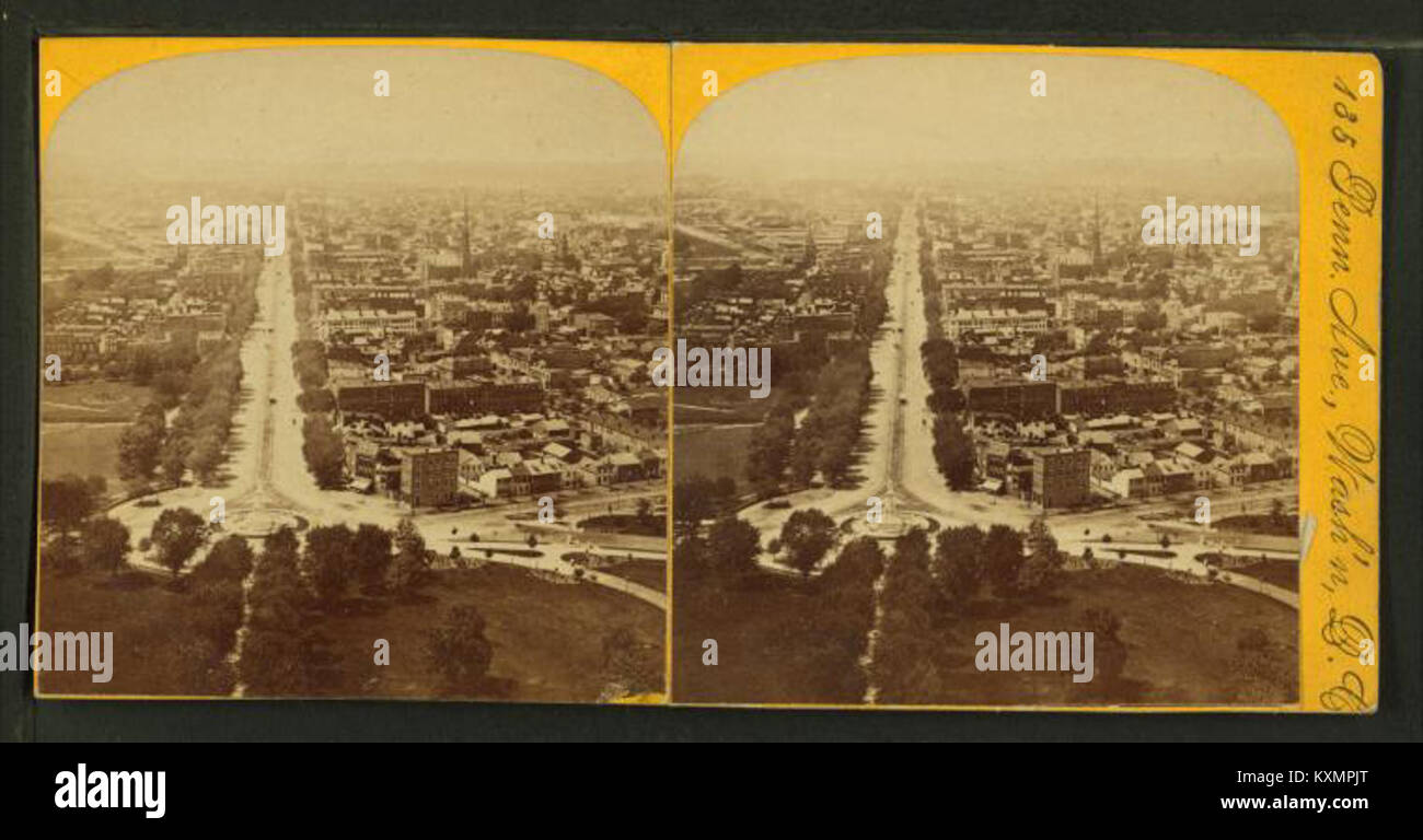 Bird's Eye view of Washington from the U.S. Capitol, from Robert N ...