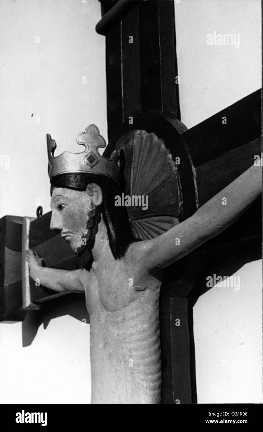 Rural medieval church cemetery Black and White Stock Photos & Images ...