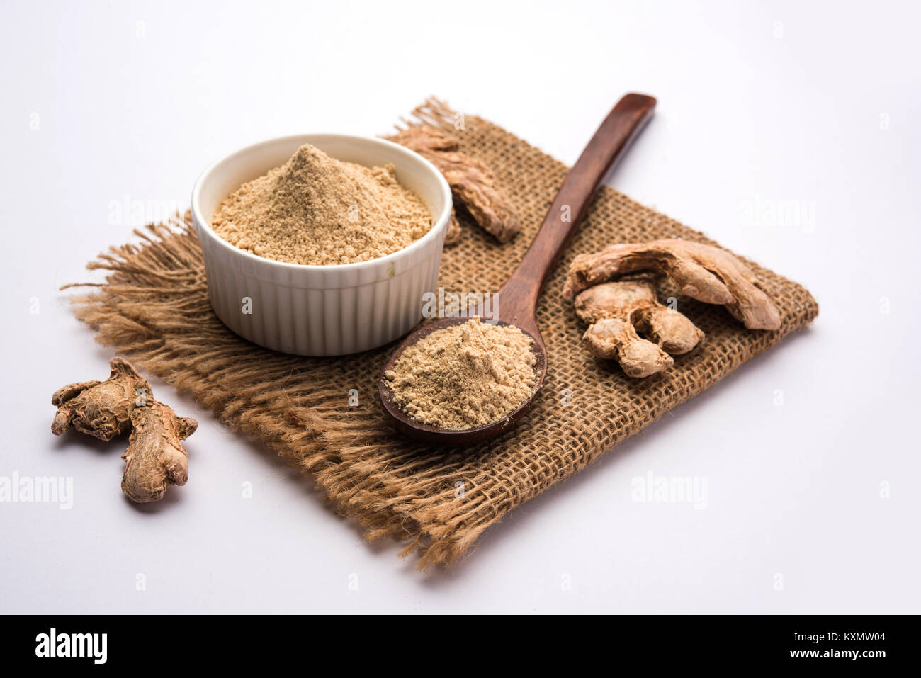 Ginger powder with dried Ginger also known as Sunth or Sonth in India ...