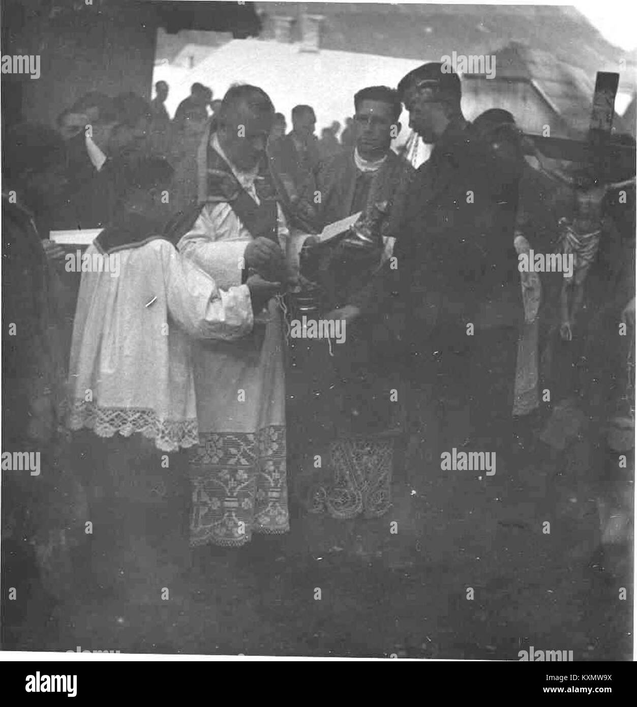 Photograph from 1940 depicting the traditional blessing of the Easter ...