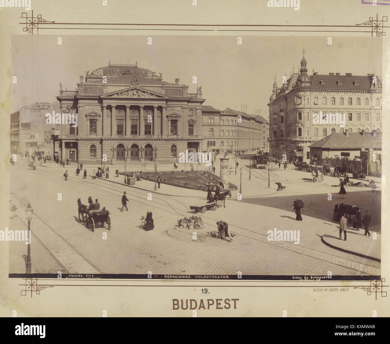Blaha Lujza tér, a Népszínház (a későbbi Nemzeti Színház) - Budapest ...