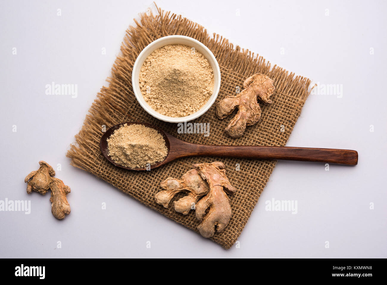 Ginger powder with dried Ginger also known as Sunth or Sonth in India ...
