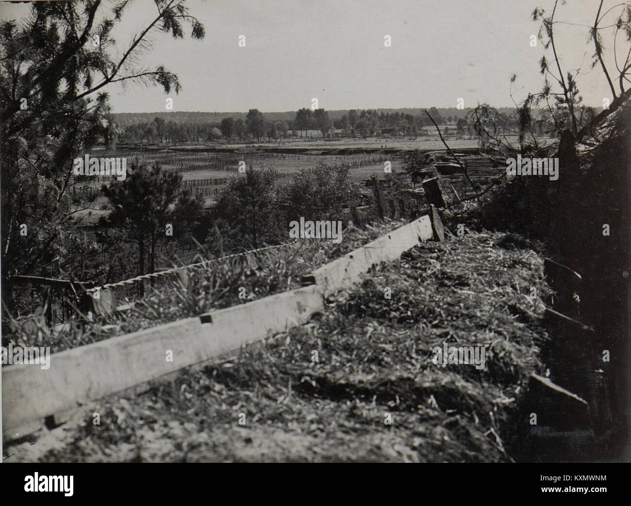 View from Trig.229 outpost showing the positions of Kopaljäger troops ...