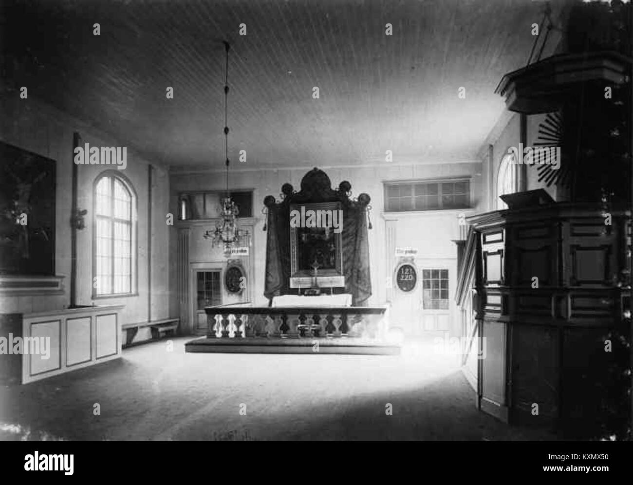 The image shows the Bo Church (Boo Gårdskyrka) in Sweden, showcasing ...